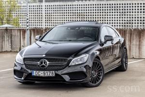 Black Mercedes-Benz CLS 350 2015 in Riga, with an engine capacity of 3.50 L and mileage of 254 thousand km for 13500 €, photo 1 on AUTOMOTO.COM.LV