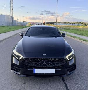 Black Mercedes-Benz CLS 350 2018 in Kaunas, with an engine capacity of 2.93 L and mileage of 234 thousand km for 30000 €, photo 4 on AUTOMOTO.COM.LV