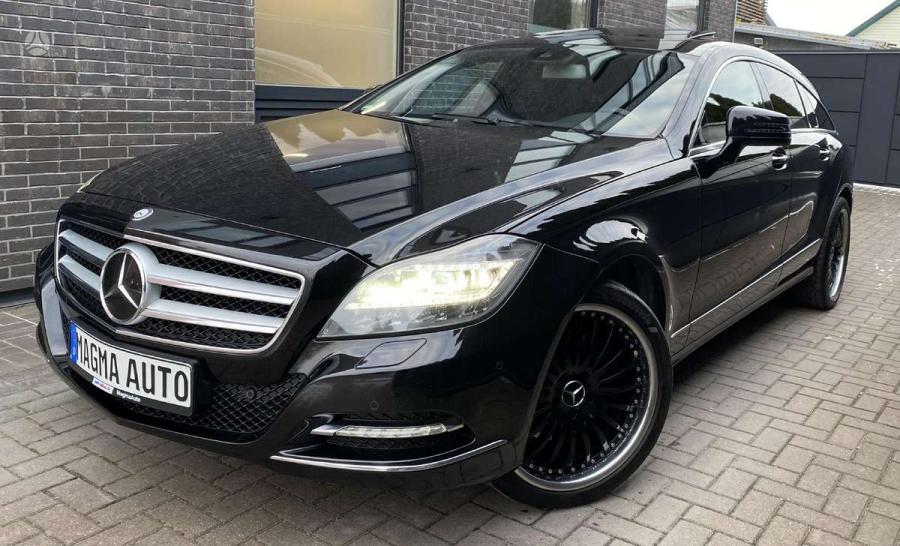 Black Mercedes-Benz CLS 350 2013 in Marijampole, with an engine capacity of 2.99 L and mileage of 330 thousand km for 12650 €, photo 6 on AUTOMOTO.COM.LV