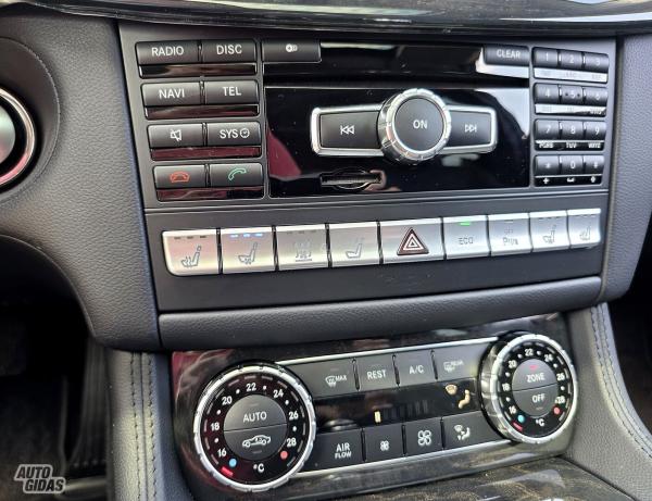 Black Mercedes-Benz CLS 350 2014 in Druskininkai, with an engine capacity of 3.00 L and mileage of 227 thousand km for 12350 €, photo 10 on AUTOMOTO.COM.LV