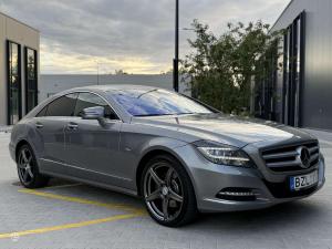 Grey Mercedes-Benz CLS 350 2011 in Vilnius, with an engine capacity of 2.99 L and mileage of 314 thousand km for 12300 €, photo  on AUTOMOTO.COM.LV