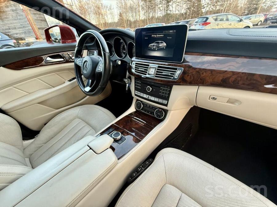 Red Mercedes-Benz CLS 350 2015 in Riga, with an engine capacity of 3.00 L and mileage of 0 thousand km for 16850 €, photo 22 on AUTOMOTO.COM.LV