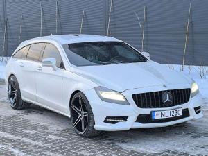 White Mercedes-Benz CLS 350 2013 in Vilnius, with an engine capacity of 2.99 L and mileage of 323 thousand km for 13000 €, photo 5 on AUTOMOTO.COM.LV