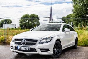 White Mercedes-Benz CLS 350 2014 in Riga, with an engine capacity of 3.00 L and mileage of 306 thousand km for 14490 €, photo  on AUTOMOTO.COM.LV