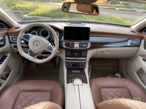 Brown Mercedes-Benz CLS 400 2015 in Riga, with an engine capacity of 3.60 L and mileage of 79 thousand km for 23900 €, photo 11 on AUTOMOTO.COM.LV