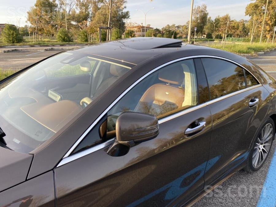 Brown Mercedes-Benz CLS 400 2015 in Riga, with an engine capacity of 3.60 L and mileage of 79 thousand km for 23900 €, photo 13 on AUTOMOTO.COM.LV