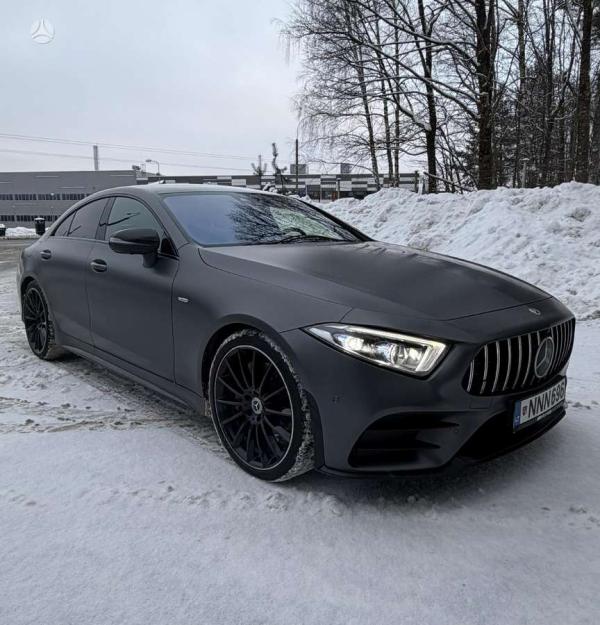 Grey Mercedes-Benz CLS 450 2018 in Vilnius, with an engine capacity of 3.00 L and mileage of 142 thousand km for 39500 €, photo 1 on AUTOMOTO.COM.LV