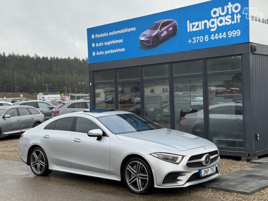Grey Mercedes-Benz CLS 450 2019 in Vilnius, with an engine capacity of 3.00 L and mileage of 207 thousand km for 25950 €, photo 2 on AUTOMOTO.COM.LV