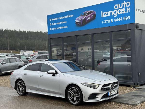 Grey Mercedes-Benz CLS 450 2019 in Vilnius, with an engine capacity of 3.00 L and mileage of 207 thousand km for 24950 €, photo 2 on AUTOMOTO.COM.LV