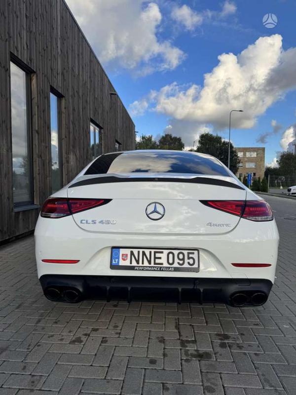 White Mercedes-Benz CLS 450 2018 in Palanga, with an engine capacity of 3.00 L and mileage of 126 thousand km for 38000 €, photo 10 on AUTOMOTO.COM.LV