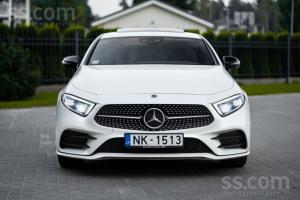 White Mercedes-Benz CLS 450 2018 in Riga, with an engine capacity of 3.00 L and mileage of 106 thousand km for 41500 €, photo  on AUTOMOTO.COM.LV