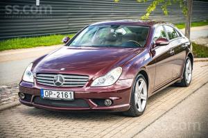 Sarkans Mercedes-Benz CLS 500 2008 Rīga, ar dzinēja tilpumu 5.50 L un nobraukumu 0 tūkst. km par 5990 €, foto  vietnē AUTOMOTO.COM.LV