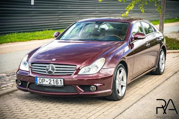 Red Mercedes-Benz CLS 500 2008 in Riga, with an engine capacity of 5.50 L and mileage of 321 thousand km for 5990 €, photo 1 on AUTOMOTO.COM.LV