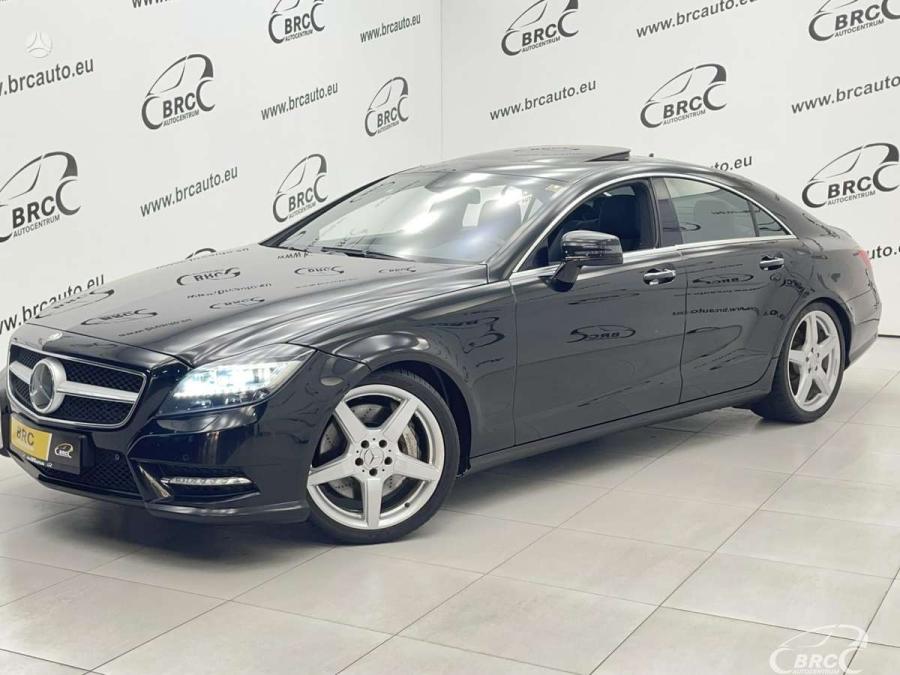 Black Mercedes-Benz CLS 550 2012 in Vilnius, with an engine capacity of 4.66 L and mileage of 187 thousand km for 11900 €, photo 1 on AUTOMOTO.COM.LV