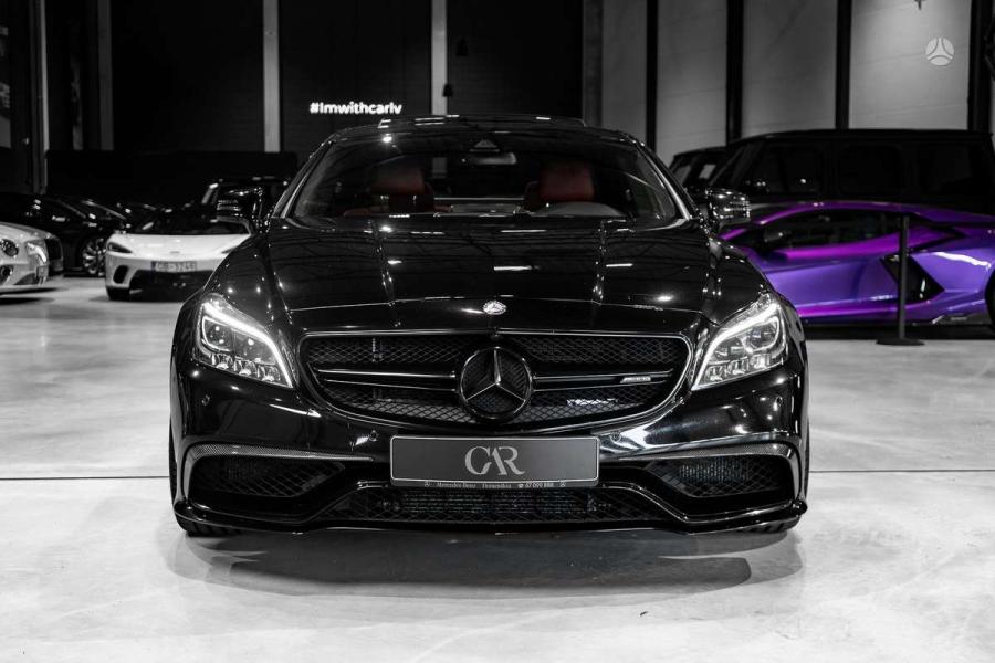 Black Mercedes-Benz cls-63-amg 2015 in Riga, with an engine capacity of 5.46 L and mileage of 204 thousand km for 35900 €, photo 3 on AUTOMOTO.COM.LV