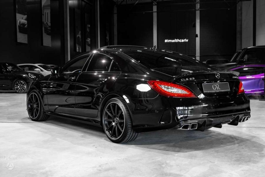 Black Mercedes-Benz cls-63-amg 2015 in Riga, with an engine capacity of 5.46 L and mileage of 204 thousand km for 35900 €, photo 7 on AUTOMOTO.COM.LV