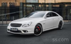 White Mercedes-Benz cls-63-amg 2006 in Riga, with an engine capacity of 6.30 L and mileage of 41 thousand km for 33000 €, photo  on AUTOMOTO.COM.LV