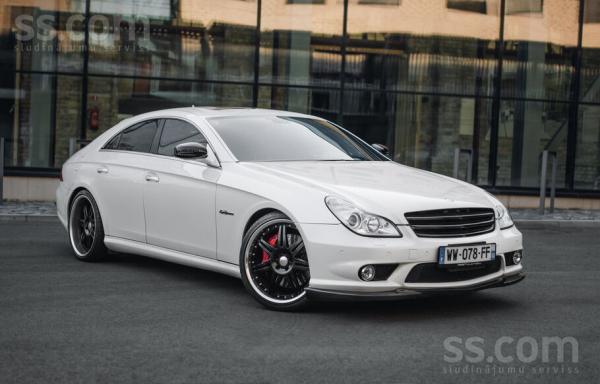 White Mercedes-Benz cls-63-amg 2006 in Riga, with an engine capacity of 6.30 L and mileage of 41 thousand km for 33000 €, photo 2 on AUTOMOTO.COM.LV