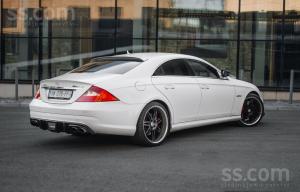 White Mercedes-Benz cls-63-amg 2006 in Riga, with an engine capacity of 6.30 L and mileage of 41 thousand km for 33000 €, photo 10 on AUTOMOTO.COM.LV