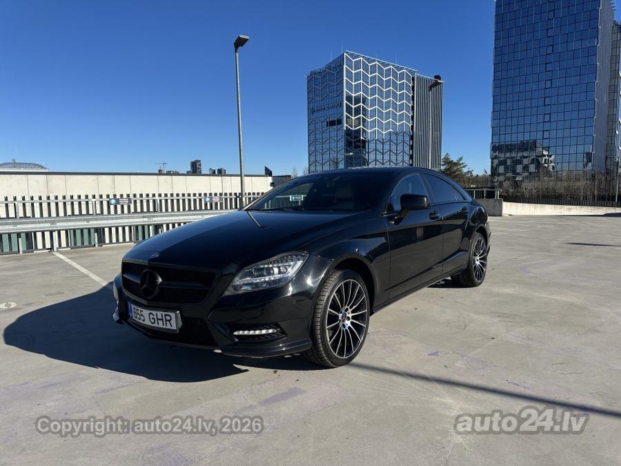 Black Mercedes-Benz CLS-Class 2013 in Tallinn, with an engine capacity of 3.00 L and mileage of 249 thousand km for 11900 €, photo 1 on AUTOMOTO.COM.LV