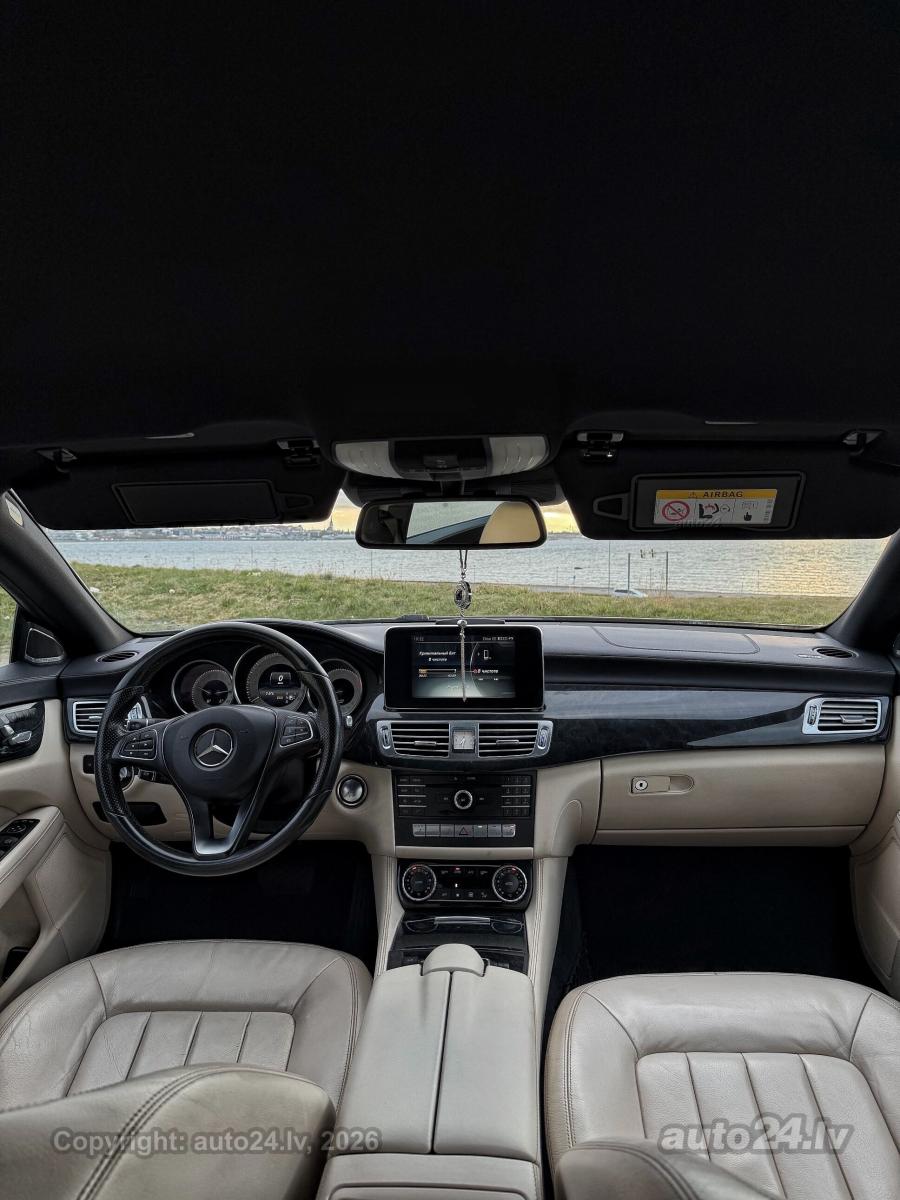 Black Mercedes-Benz CLS-Class 2017 in Tallinn, with an engine capacity of 2.10 L and mileage of 215 thousand km for 13999 €, photo 6 on AUTOMOTO.COM.LV