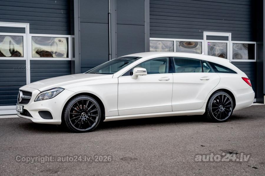 White Mercedes-Benz CLS-Class 2016 in Parnu, with an engine capacity of 2.10 L and mileage of 204 thousand km for 17500 €, photo 6 on AUTOMOTO.COM.LV