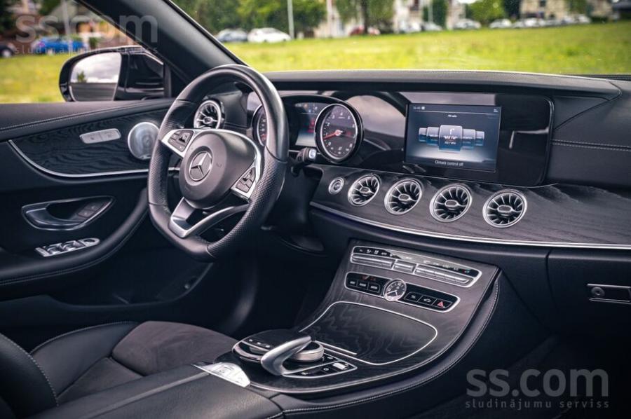 Black Mercedes-Benz e-200 2018 in Riga, with an engine capacity of 2.00 L and mileage of 81 thousand km for 32990 €, photo 10 on AUTOMOTO.COM.LV