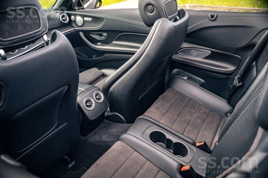 Black Mercedes-Benz e-200 2018 in Riga, with an engine capacity of 2.00 L and mileage of 81 thousand km for 32990 €, photo 18 on AUTOMOTO.COM.LV