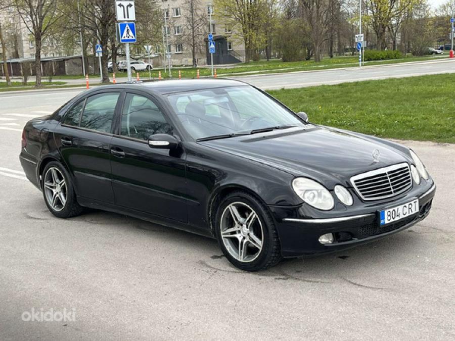 Черный Мерседес E 200 2003 в Нарва, объемом двигателя 2.10 л и пробегом 715 тыс. км за 1499 €, фото 3 на AUTOMOTO.COM.LV