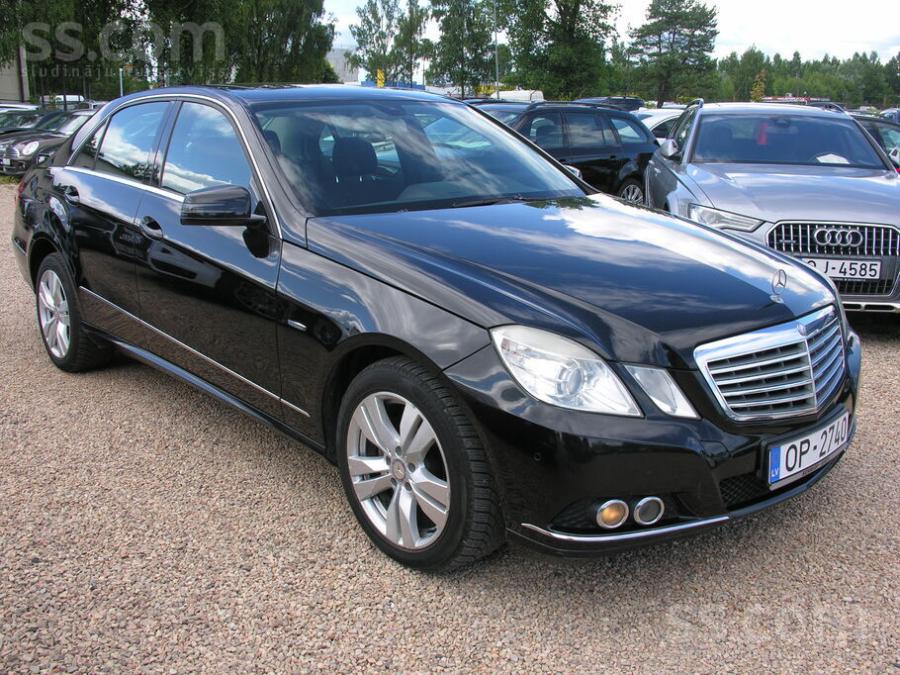Черный Мерседес E 200 2009 в Рига, объемом двигателя 2.20 л и пробегом 0 тыс. км за 6500 €, фото 3 на AUTOMOTO.COM.LV