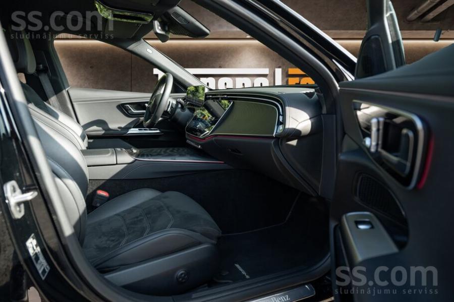 Black Mercedes-Benz e-200 2025 in Riga, with an engine capacity of 2.00 L and mileage of 21 thousand km for 59000 €, photo 14 on AUTOMOTO.COM.LV