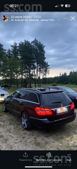 Melns Mercedes-Benz e-200 2010 Rīga, ar dzinēja tilpumu 2.20 L un nobraukumu 330 tūkst. km par 4700 €, foto  vietnē AUTOMOTO.COM.LV