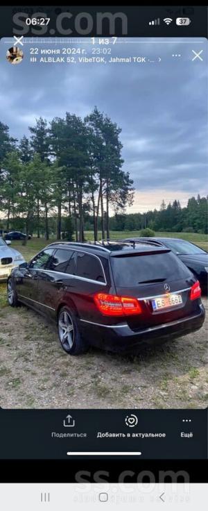 Черный Мерседес E 200 2010 в Рига, объемом двигателя 2.00 л и пробегом 335 тыс. км за 3500 €, фото 6 на AUTOMOTO.COM.LV