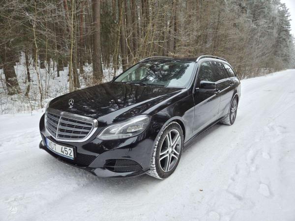 Black Mercedes-Benz e-200 2015 in Alytus, with an engine capacity of 2.10 L and mileage of 265 thousand km for 7299 €, photo 1 on AUTOMOTO.COM.LV