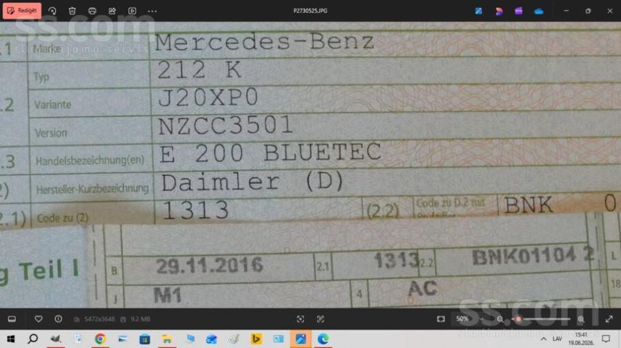 Brūns Mercedes-Benz e-200 2016 Rīga, ar dzinēja tilpumu 2.20 L un nobraukumu 0 tūkst. km par 4200 €, foto 24 vietnē AUTOMOTO.COM.LV