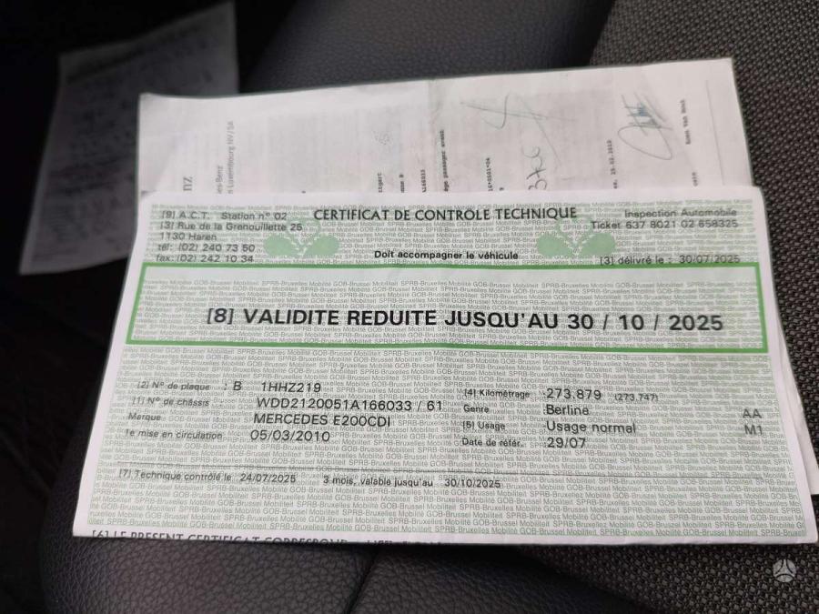 Grey Mercedes-Benz e-200 2010 in Kaunas, with an engine capacity of 2.14 L and mileage of 278 thousand km for 6500 €, photo 22 on AUTOMOTO.COM.LV