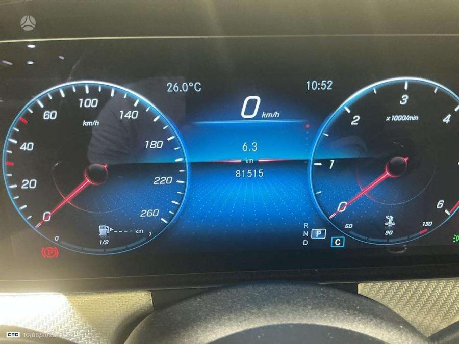 Grey Mercedes-Benz e-200 2022 in Vilnius, with an engine capacity of 1.60 L and mileage of 82 thousand km for 31450 €, photo 9 on AUTOMOTO.COM.LV