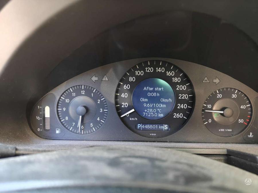 Grey Mercedes-Benz e-200 2005 in Vilnius, with an engine capacity of 2.15 L and mileage of 449 thousand km for 1500 €, photo 12 on AUTOMOTO.COM.LV