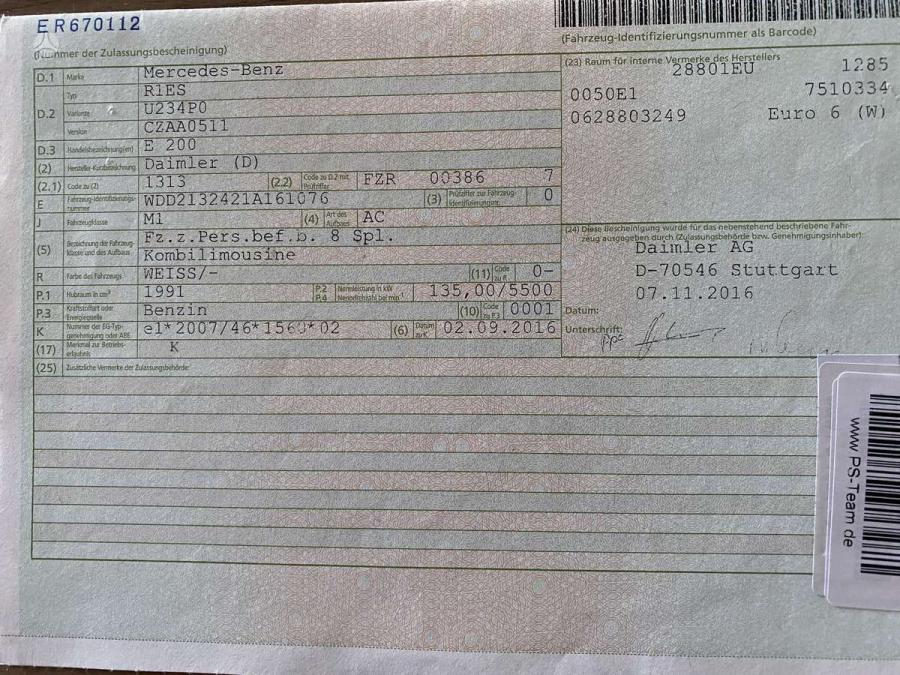 Mercedes-Benz e-200 2017 Radviliškis, ar dzinēja tilpumu 1.99 L un nobraukumu 200 tūkst. km par 13500 €, foto 21 vietnē AUTOMOTO.COM.LV