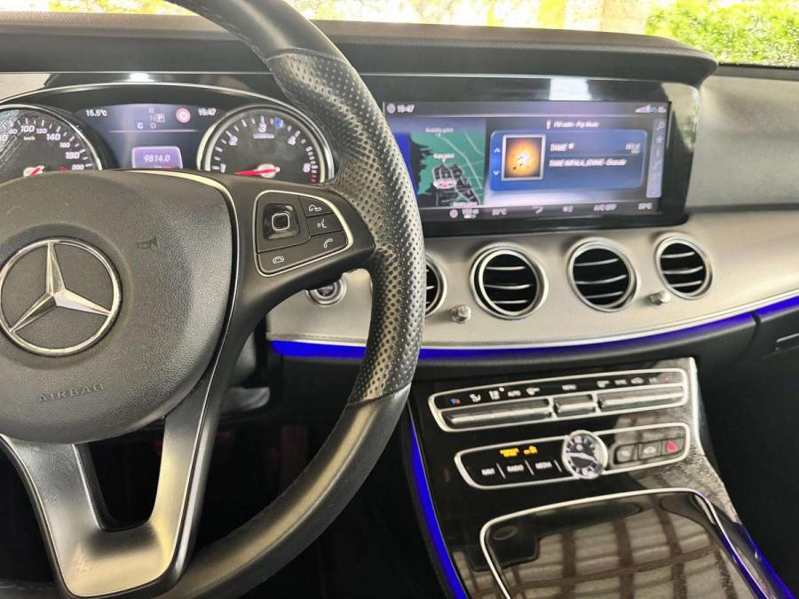 White Mercedes-Benz e-200 2018 in Klaipeda, with an engine capacity of 1.95 L and mileage of 120 thousand km for 17500 €, photo 9 on AUTOMOTO.COM.LV