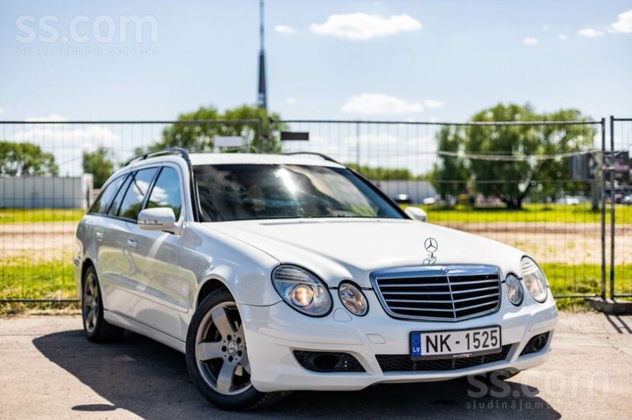 White Mercedes-Benz e-200 2007 in Riga, with an engine capacity of 2.20 L and mileage of 378 thousand km for 3990 €, photo 2 on AUTOMOTO.COM.LV