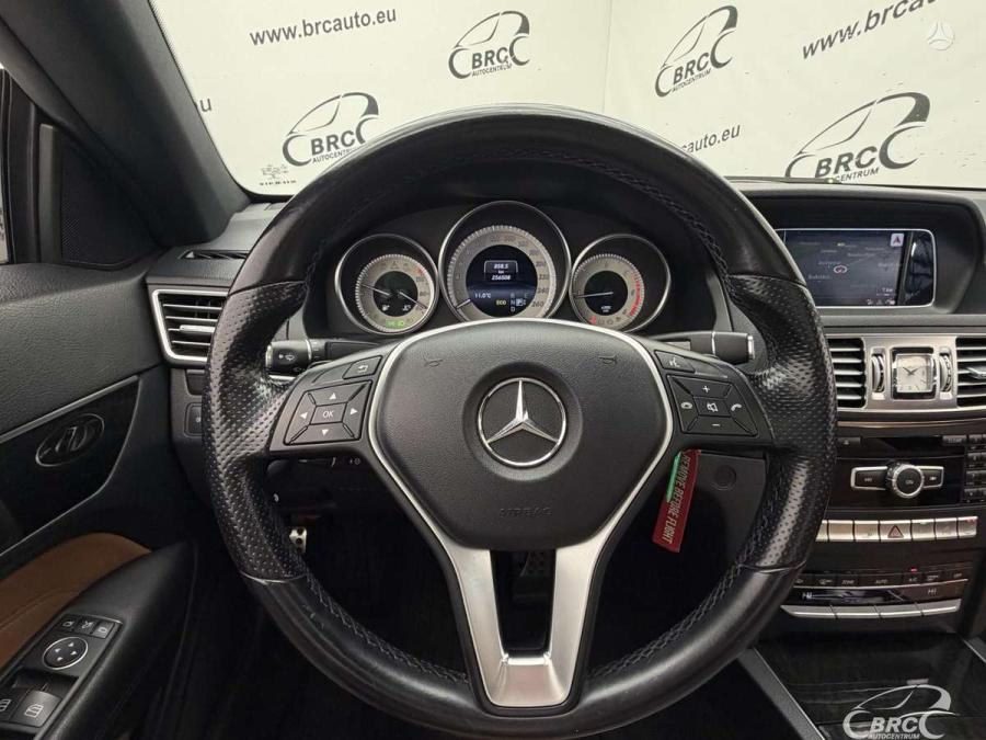Black Mercedes-Benz E 220 2014 in Vilnius, with an engine capacity of 2.14 L and mileage of 257 thousand km for 13900 €, photo 24 on AUTOMOTO.COM.LV