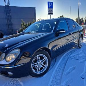 Black Mercedes-Benz E 220 2006 in Kaunas, with an engine capacity of 2.15 L and mileage of 271 thousand km for 4000 €, photo  on AUTOMOTO.COM.LV