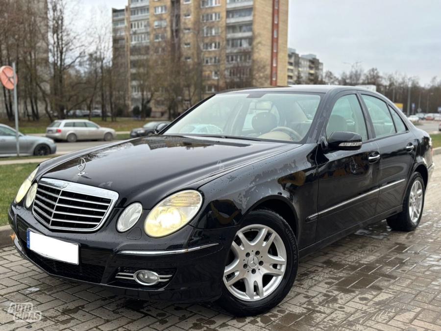 Black Mercedes-Benz E 220 2008 in Kaunas, with an engine capacity of 2.10 L and mileage of 180 thousand km for 3950 €, photo 1 on AUTOMOTO.COM.LV