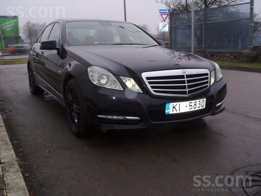 Black Mercedes-Benz E 220 2011 in Riga, with an engine capacity of 2.20 L and mileage of 264 thousand km for 7900 €, photo 2 on AUTOMOTO.COM.LV
