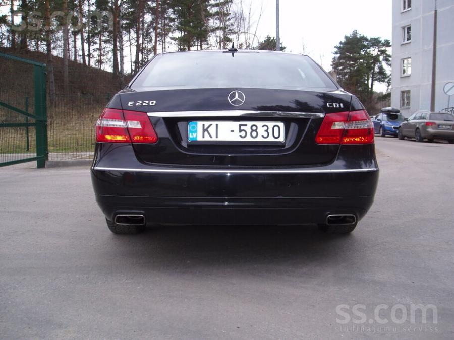 Melns Mercedes-Benz E 220 2011 Rīga, ar dzinēja tilpumu 2.20 L un nobraukumu 265 tūkst. km par 6900 €, foto 6 vietnē AUTOMOTO.COM.LV