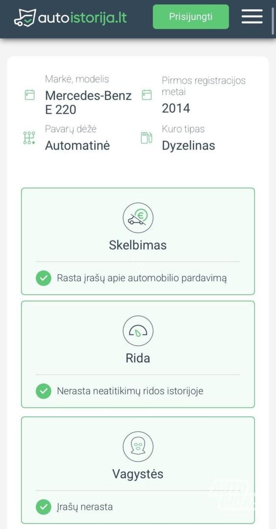 Черный Мерседес E 220 2014 в Каунас, объемом двигателя 2.20 л и пробегом 373 тыс. км за 8500 €, фото 24 на AUTOMOTO.COM.LV