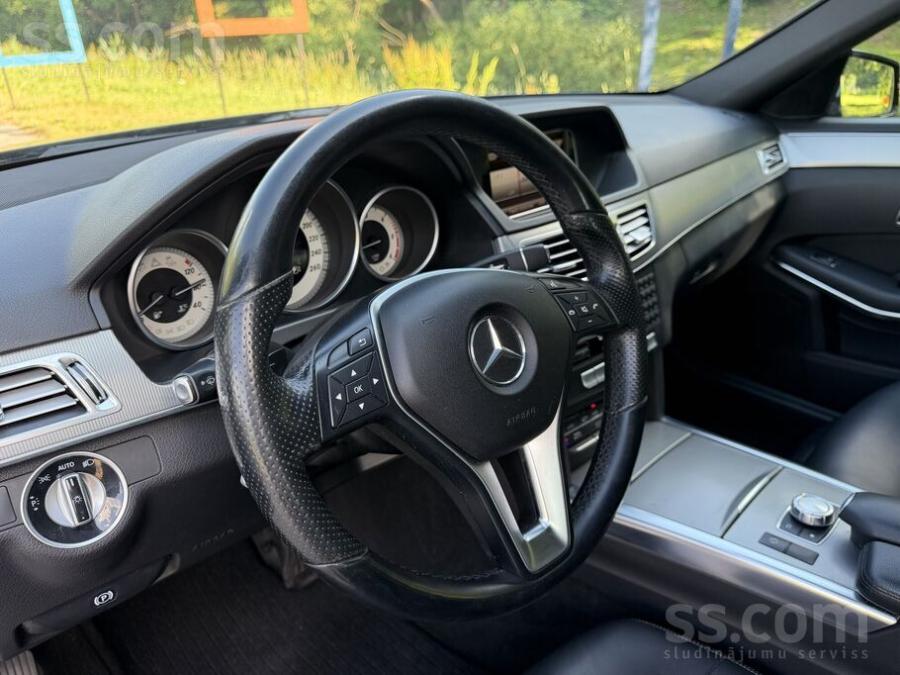 Black Mercedes-Benz E 220 2014 in Rezekne, with an engine capacity of 2.20 L and mileage of 283 thousand km for 10490 €, photo 15 on AUTOMOTO.COM.LV