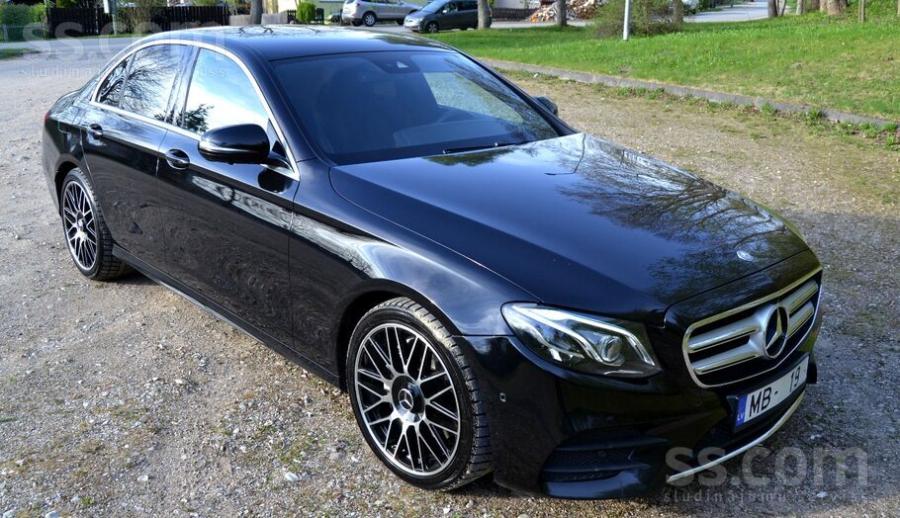 Black Mercedes-Benz E 220 2016 in Tukums, with an engine capacity of 2.00 L and mileage of 278 thousand km for 19800 €, photo 9 on AUTOMOTO.COM.LV