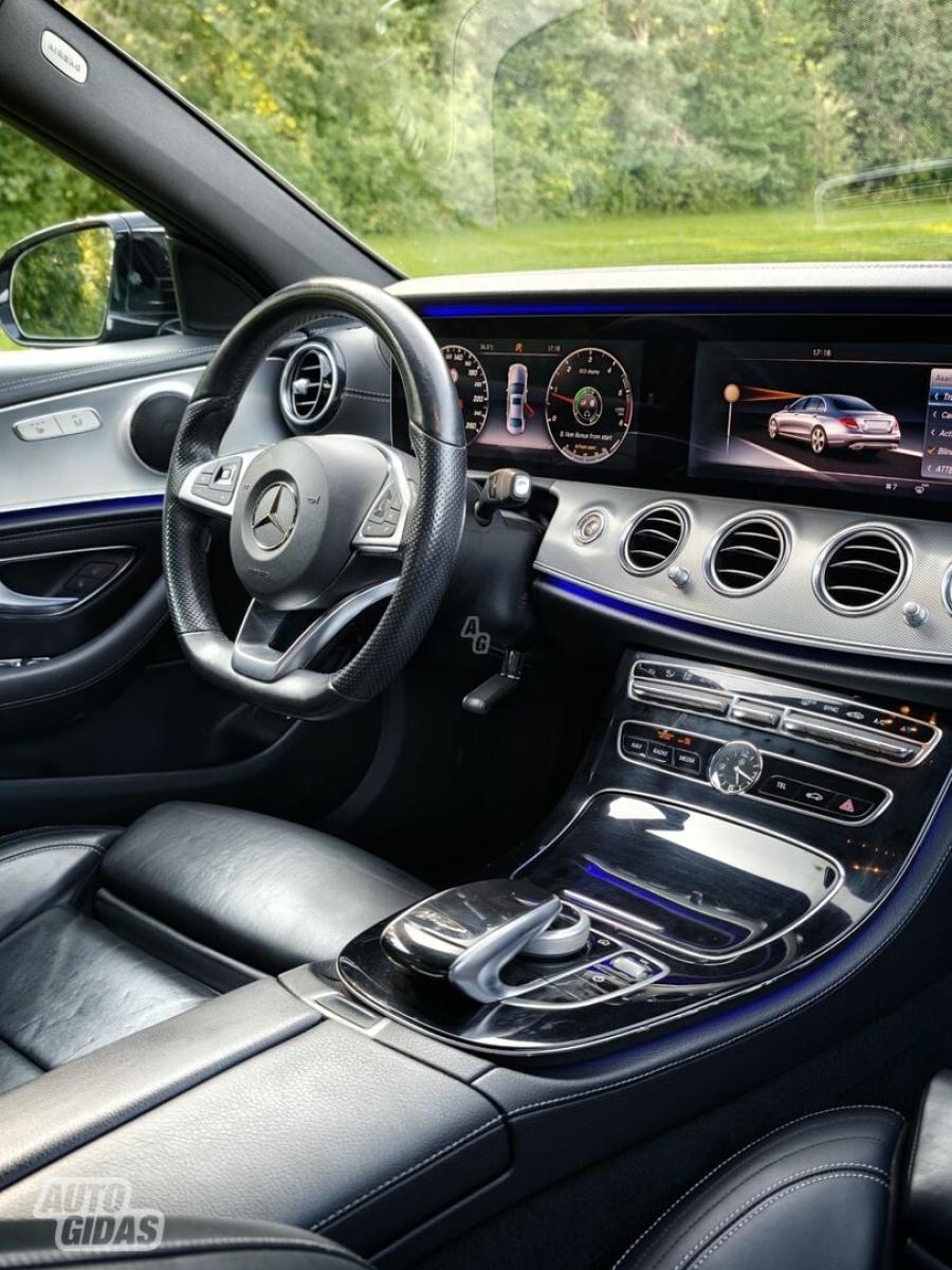 Black Mercedes-Benz E 220 2017 in Vilnius, with an engine capacity of 2.00 L and mileage of 273 thousand km for 23000 €, photo 10 on AUTOMOTO.COM.LV